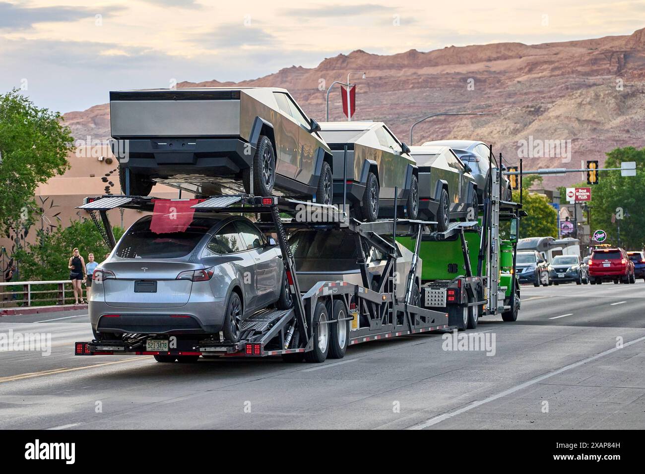Moab, Utah, United States of America - June 8, 2024: Delivery of Tesla ...