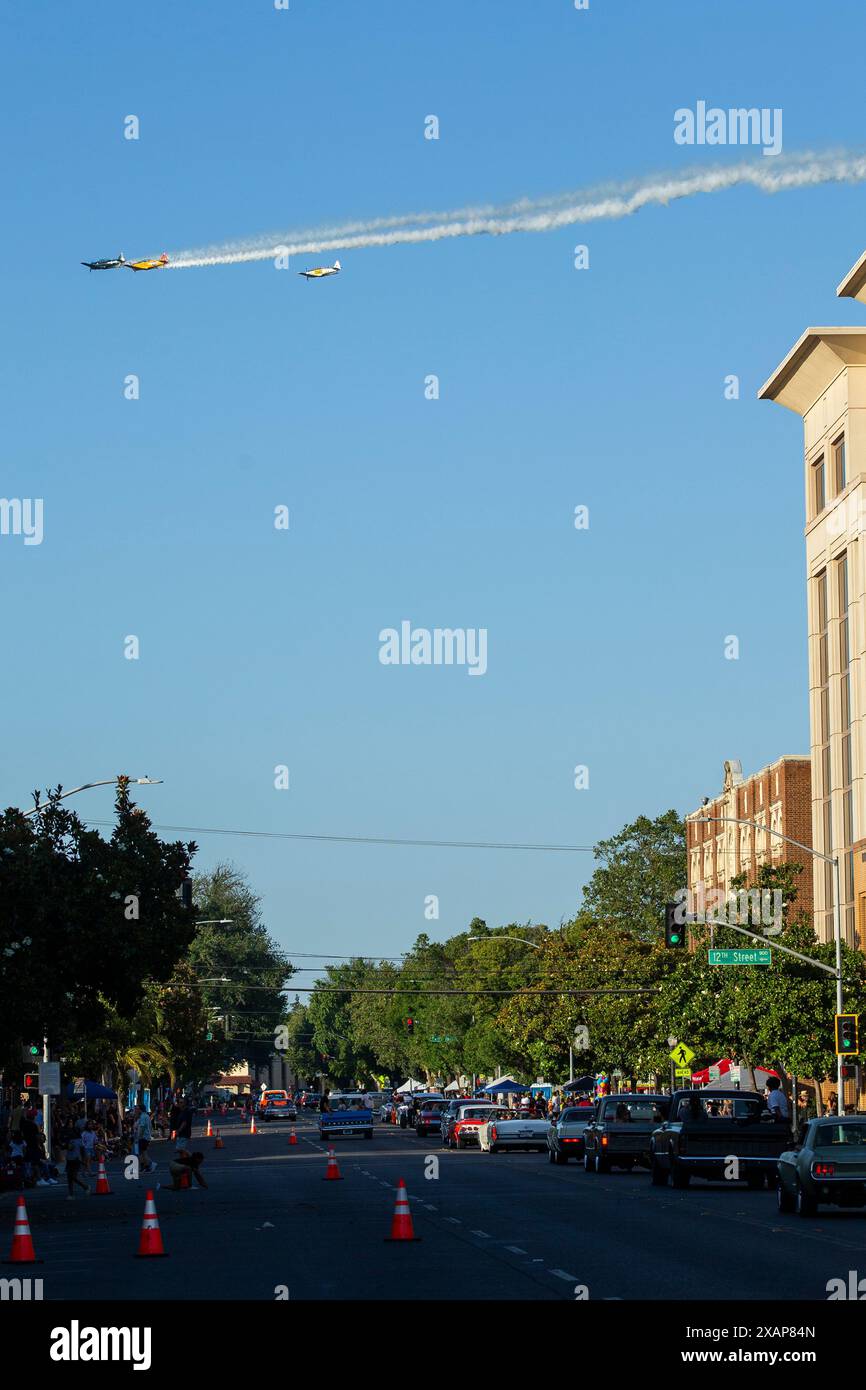 Modesto, Ca, USA. 7th June, 2024. Vintage warplanes fly over the ...