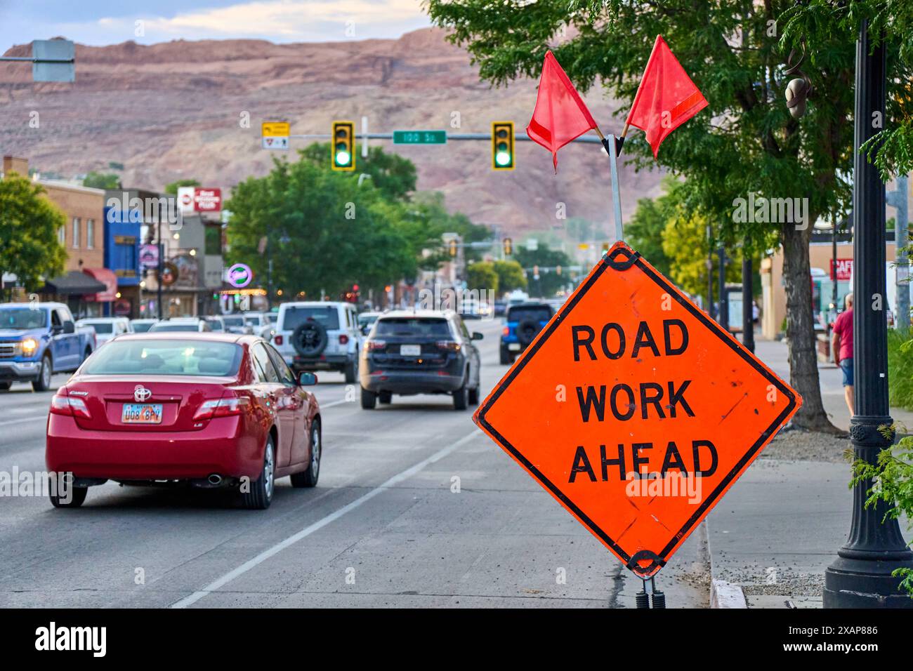 Moab, Utah, United States of America - June 8, 2024: Warning sign on a ...