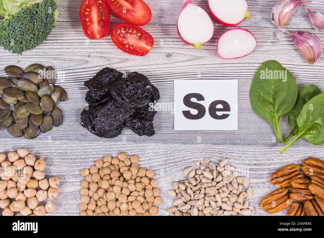 Healthy nutritious food as source natural selenium and other vitamins ...