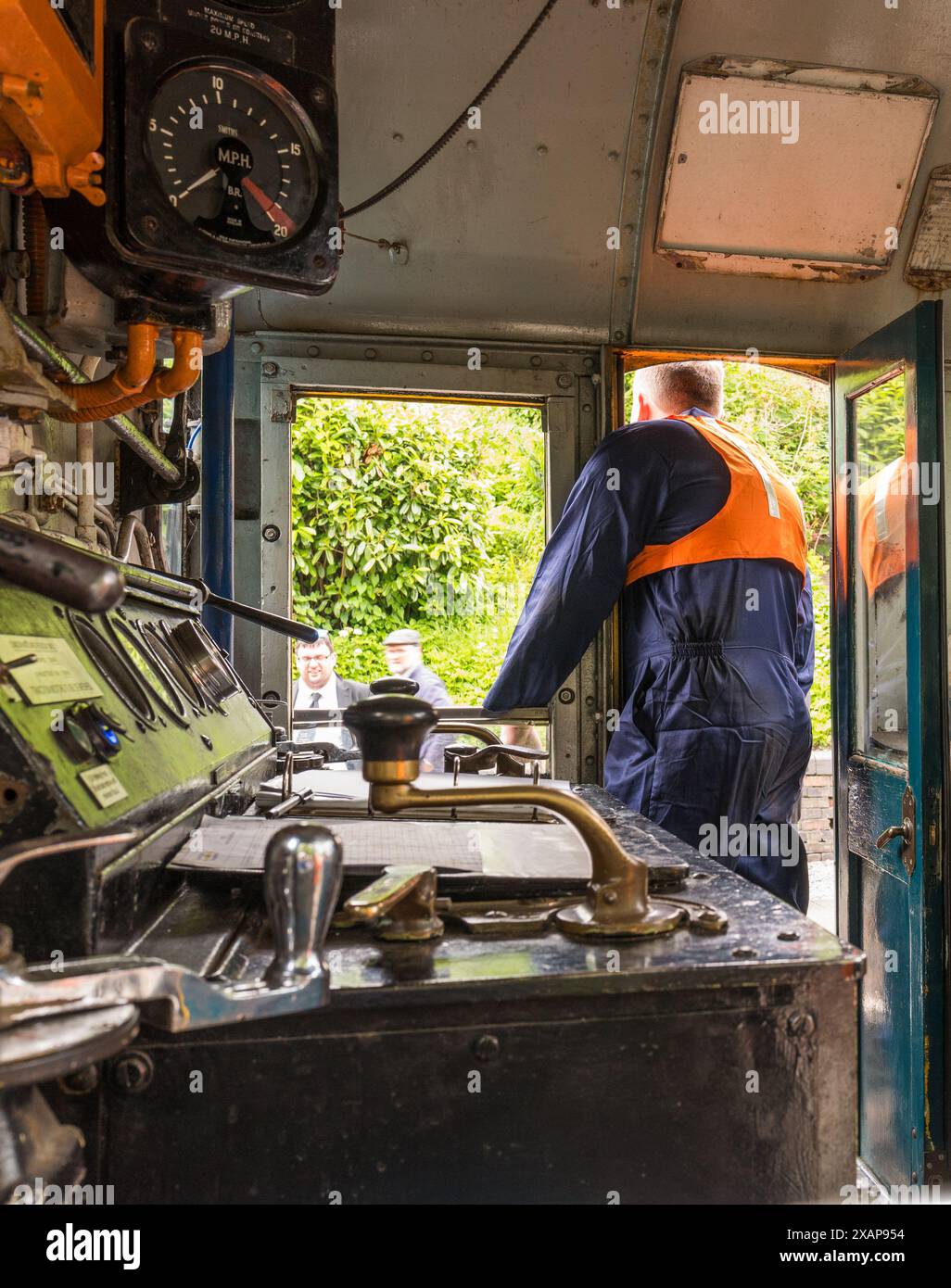Control panel and instruments on a restored Class 08 diesel shunter at ...