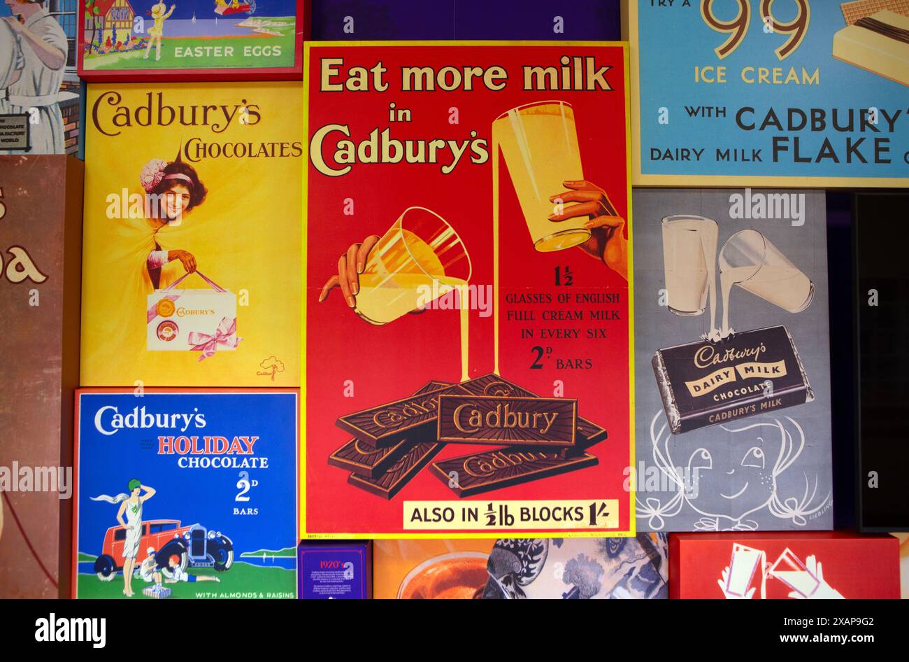 Vintage replica Cadbury's Advertising signs of their chocolate products ...