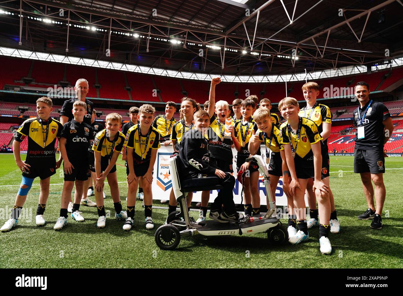 St Peter's Catholic High School with the trophy after winning the ...