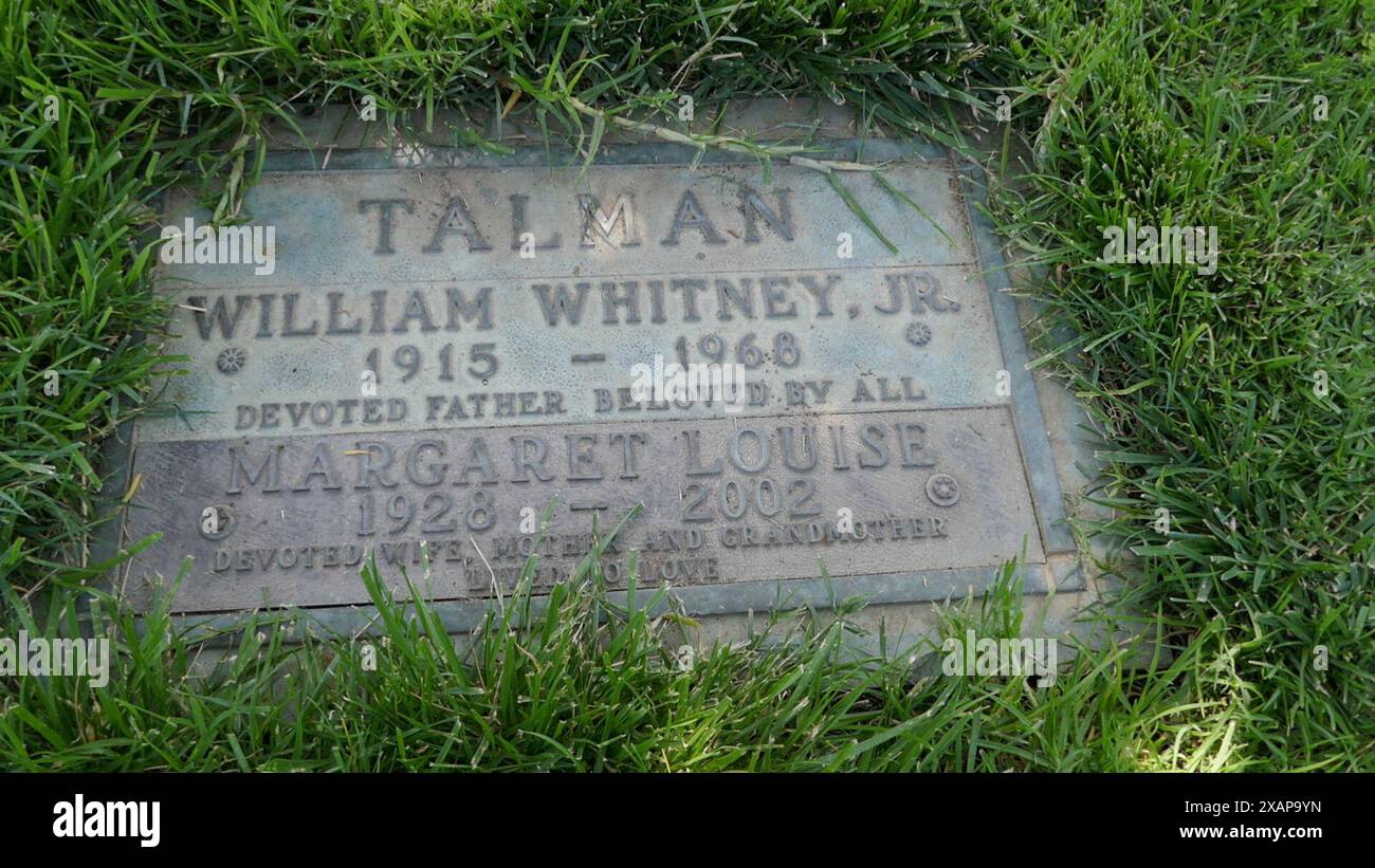Los Angeles, California, USA 6th June 2024 Actor William Talman Grave ...