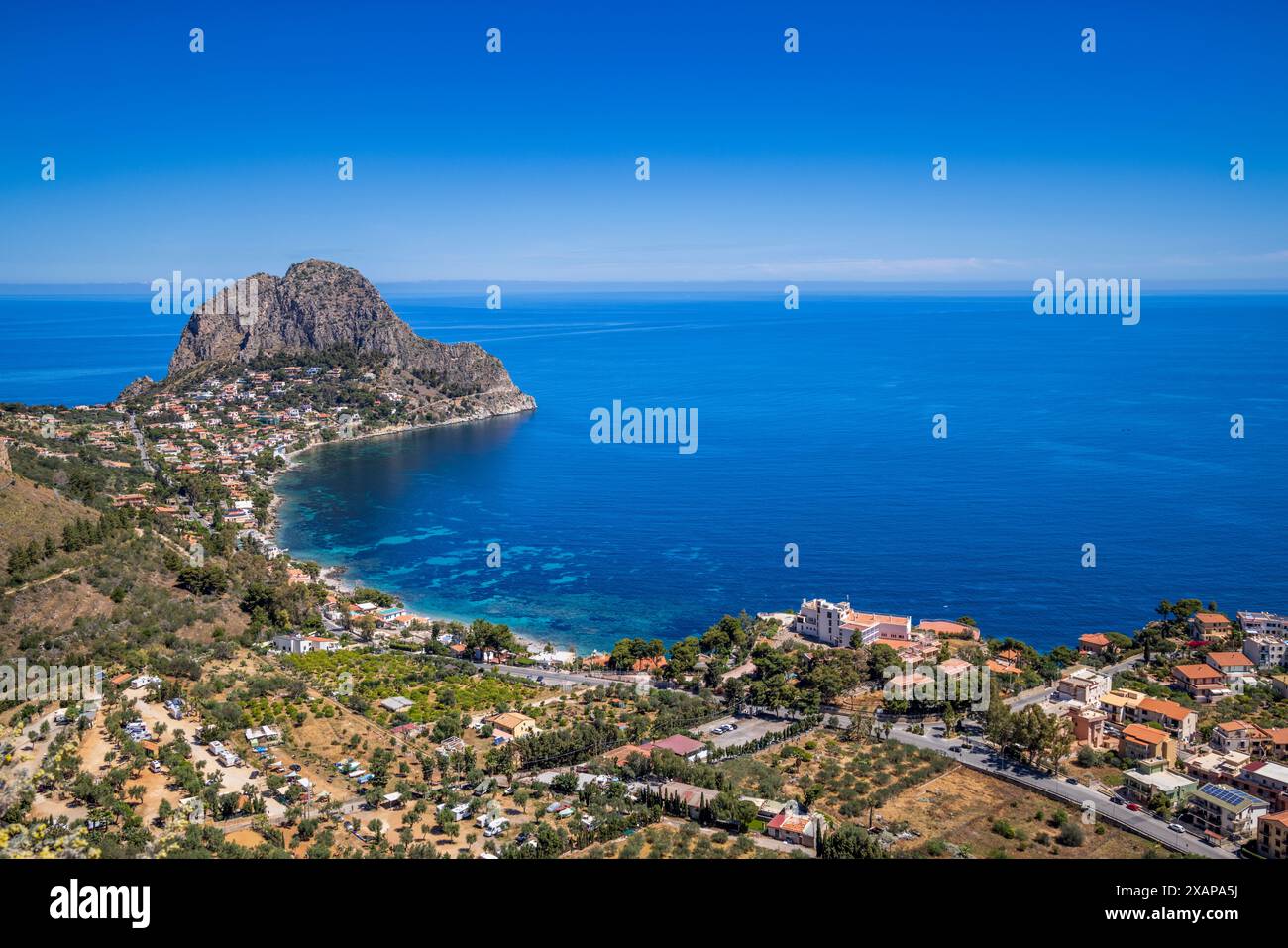 Capo Zafferano, on the northern Sicilian coast, from the archaeological ...