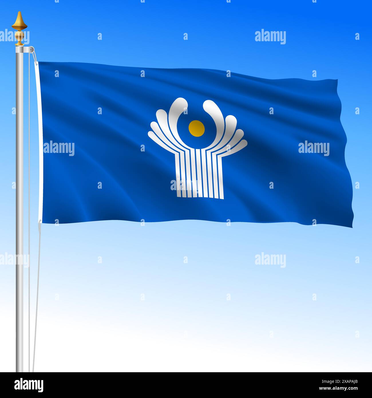 CSI Commonwealth of Indipendent States, official waving flag, asiatic ...