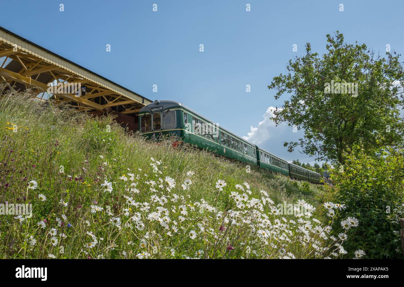 Wickham Class 109 and class 108 Railcar operating on the Llangollen ...