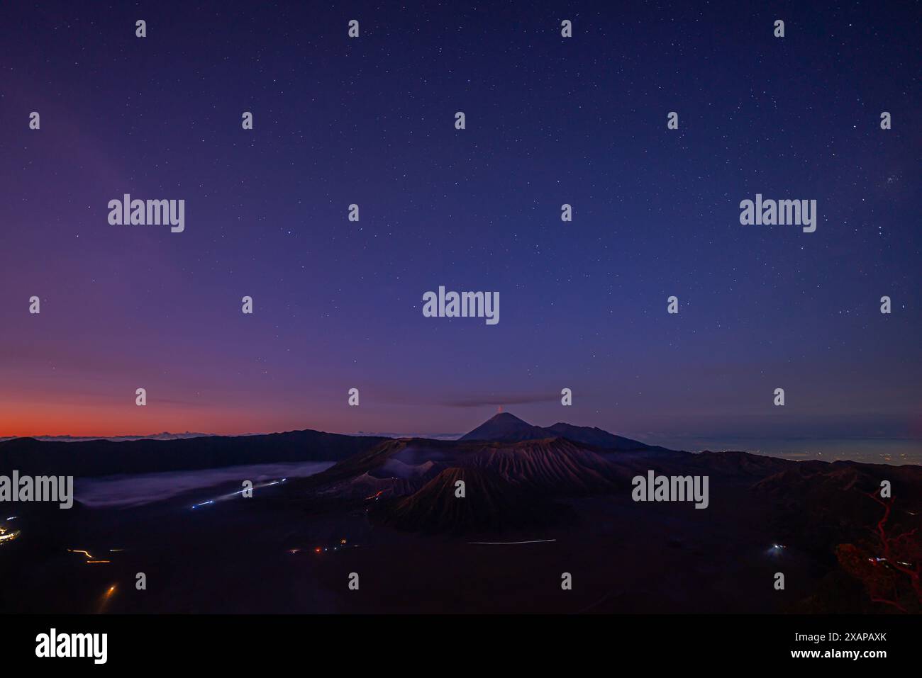 Aerial view colorful sky at twilight above the horizon. Amazing View ...