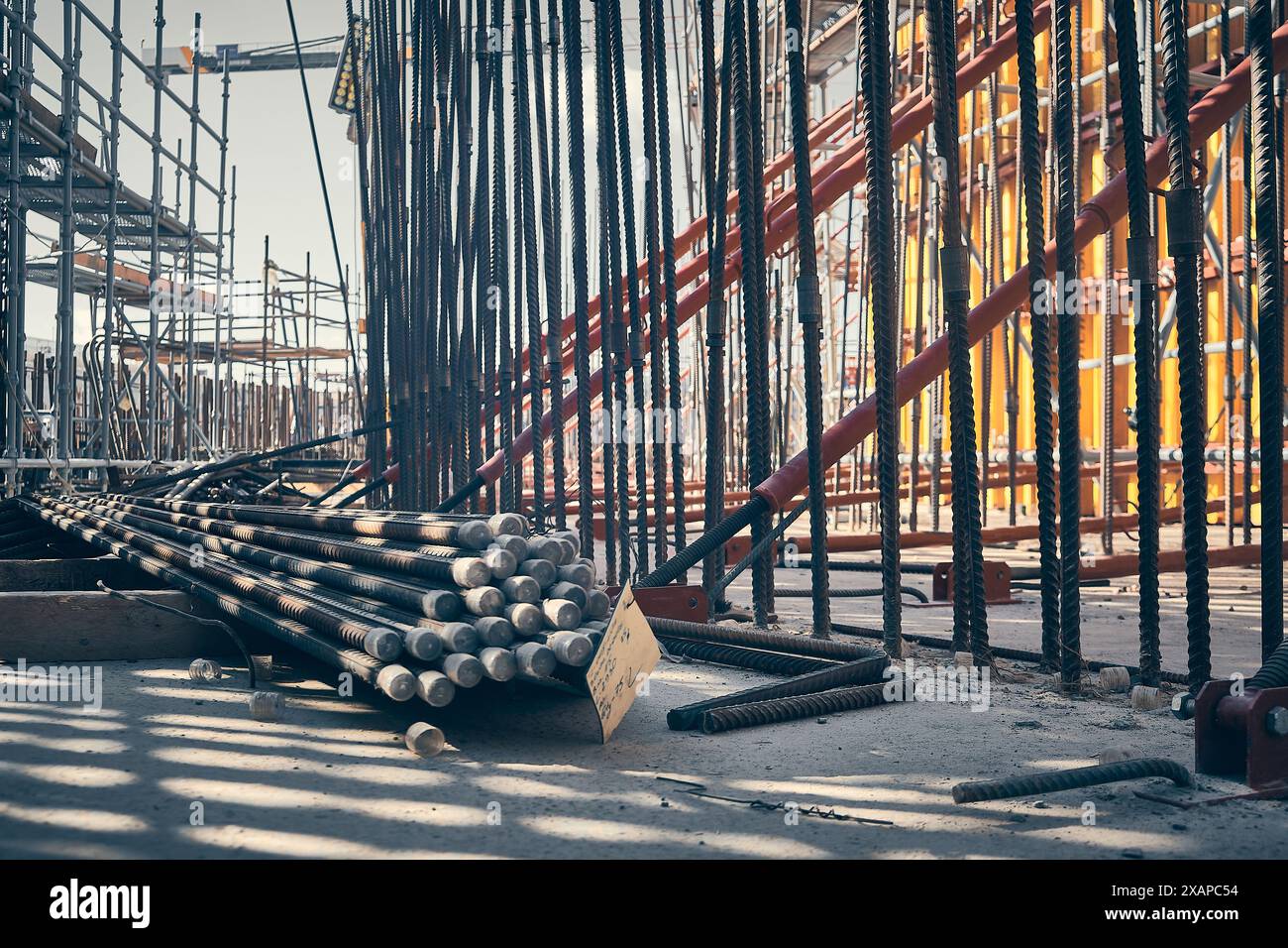 Metal reinforcing rebars Stock Photo - Alamy