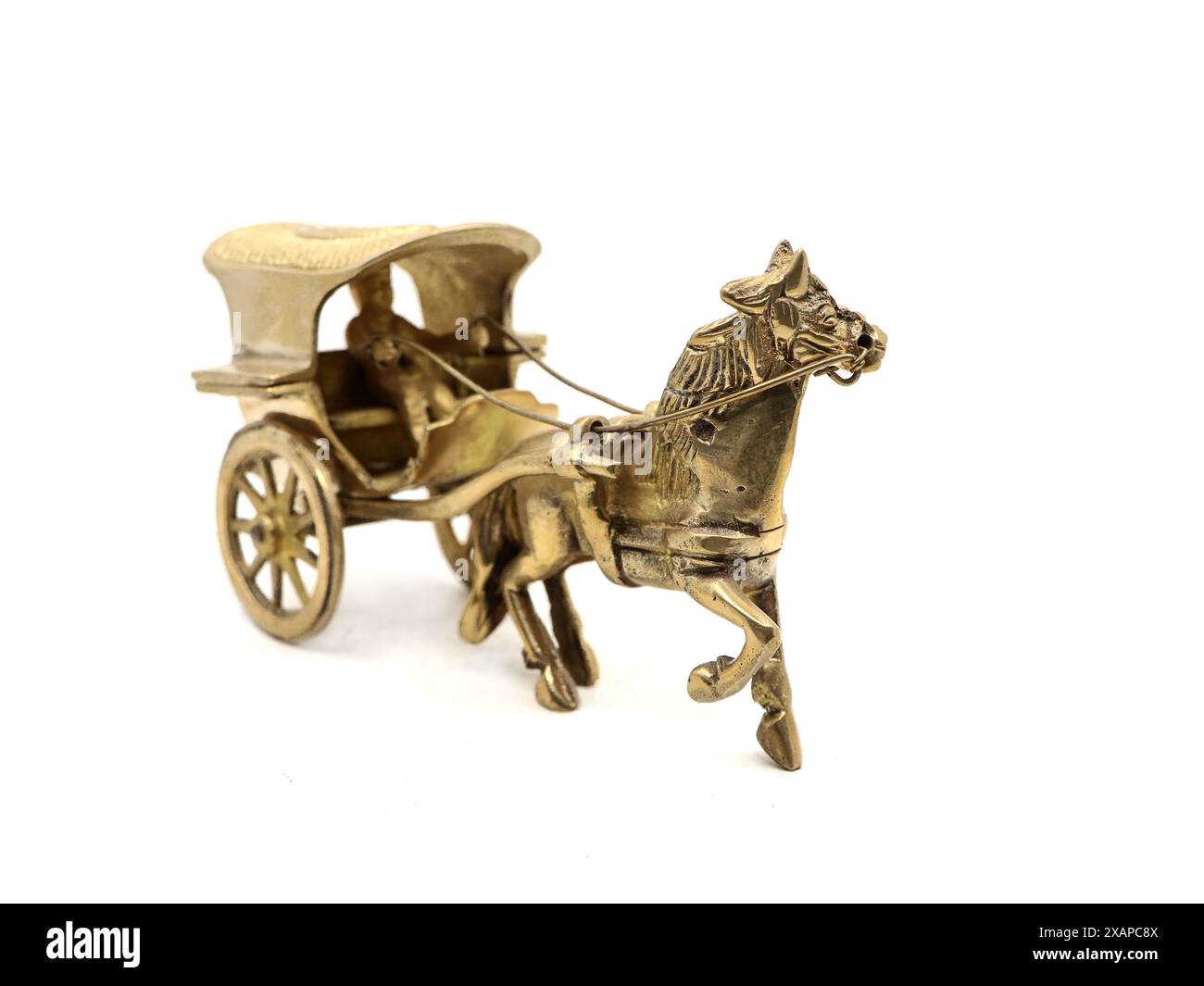 detailed antique model of a horse-drawn carriage used for ...