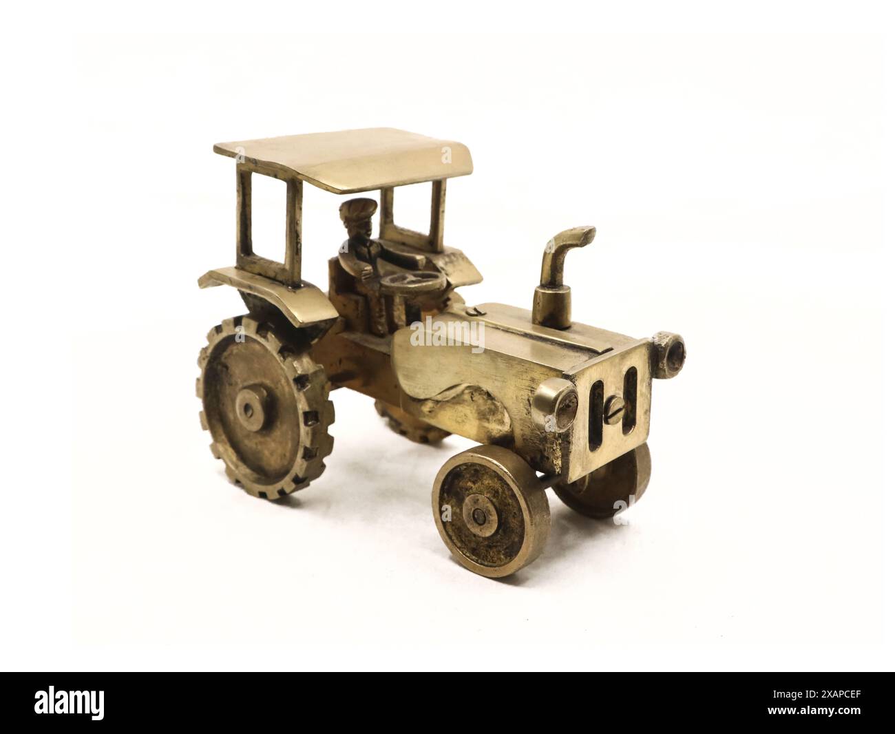 toy model of an old rusty tractor truck used by farmers for agriculture ...