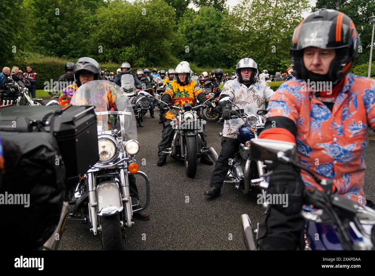 Motorcyclists at the National Motorcycle Museum in Solihull, as they ...
