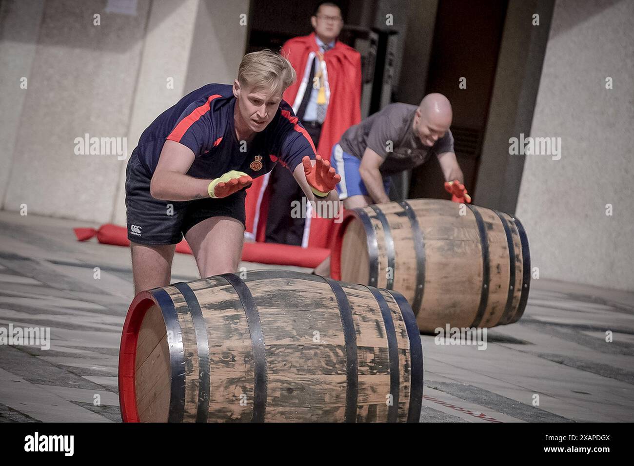 London, UK. 8th June 2024. Coopers Inter-Livery Cask Race in Guildhall ...