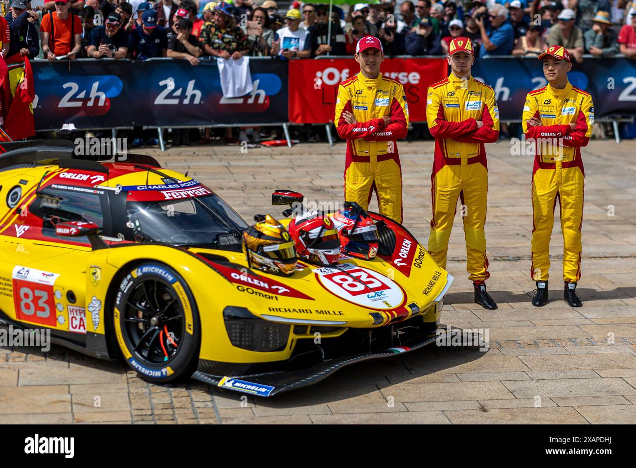 Le Mans, France, June 08 2024 #83 Ferrari AF Corse (ITA) Ferrari 499P (HY) - Robert Kubica (POL ...