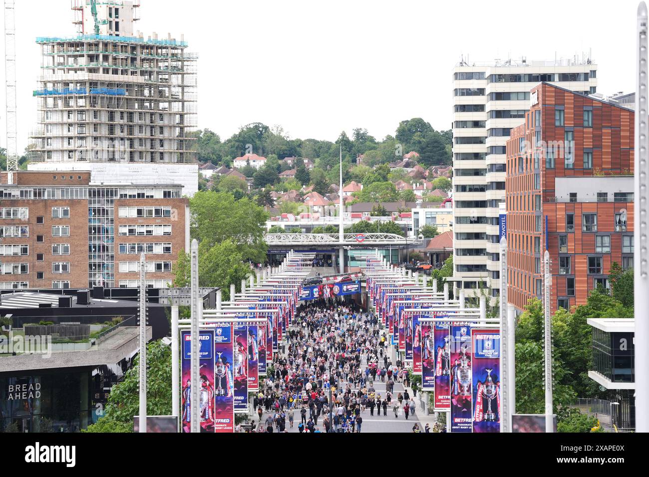 Fans make their way to the stadium ahead of the Betfred Women's ...