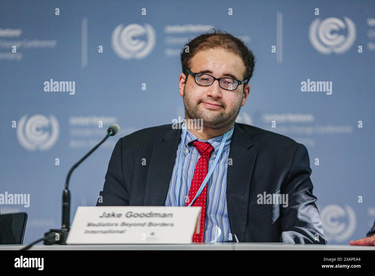 Bonn, Germany, Germany. 7th June, 2024. JAKE GOODMAN of Mediators Beyond Borders International ...