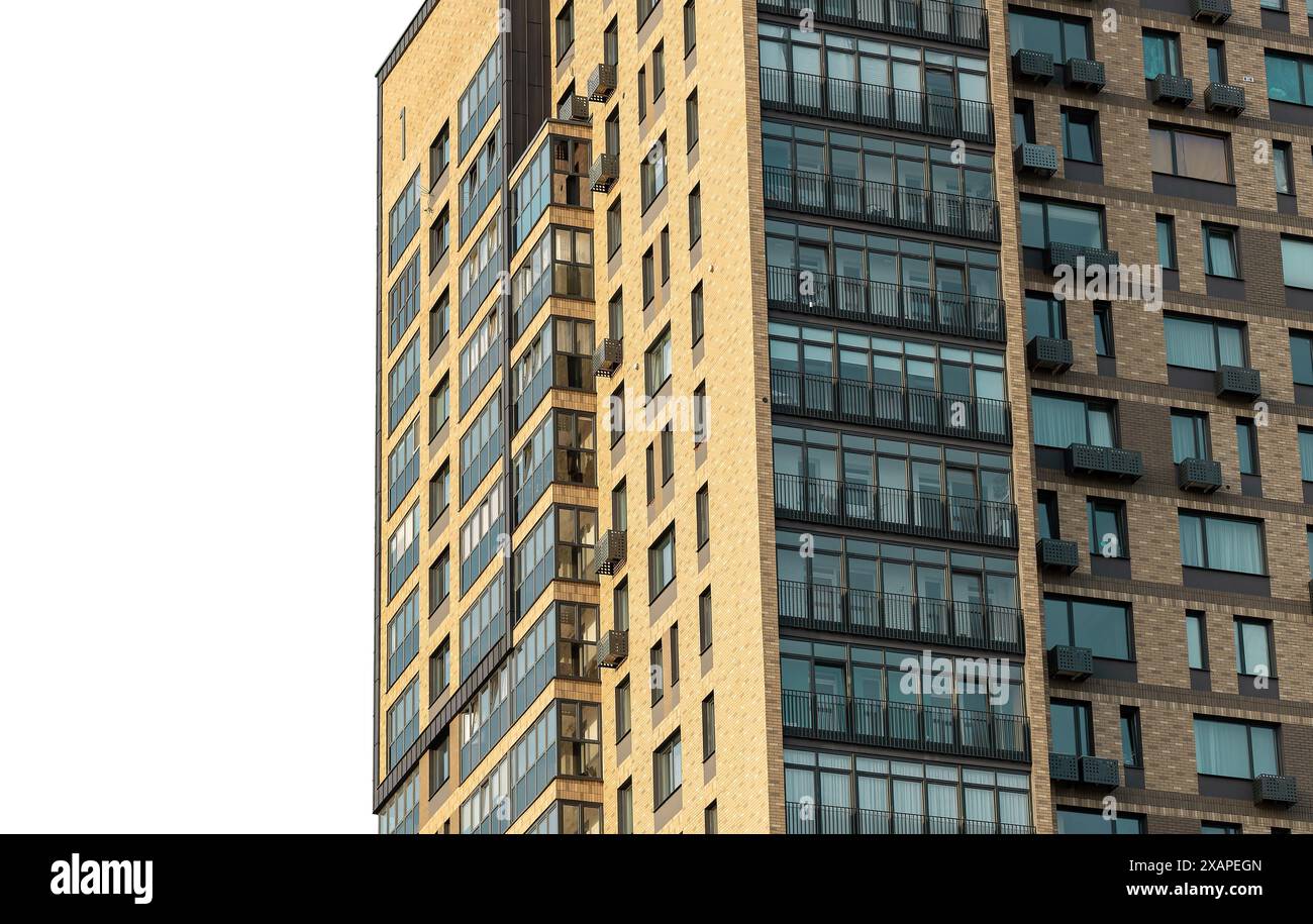 New apartments and condos in urban neighborhoods. Isolated buildings ...