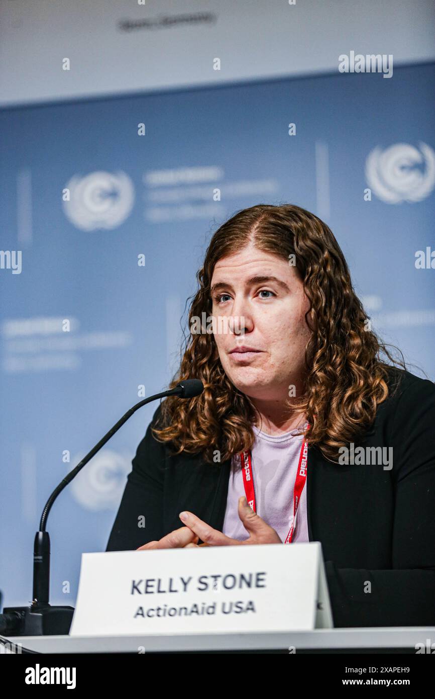 Bonn, Germany, Germany. 7th June, 2024. KELLY STONE of ActionAid USA ...