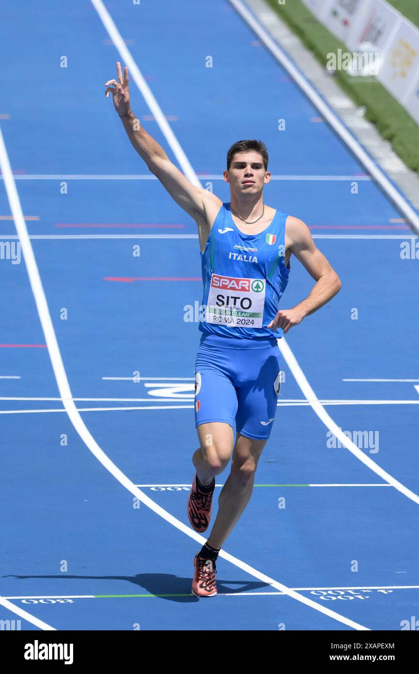 Roma, Italia. 08th June, 2024. Italy's Luca Sito competes 400m Men's ...