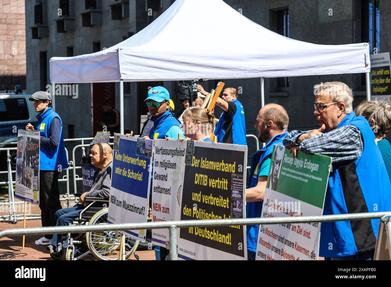 Dortmund, Germany. 08th June, 2024. Members of Pax Europa, a movement ...