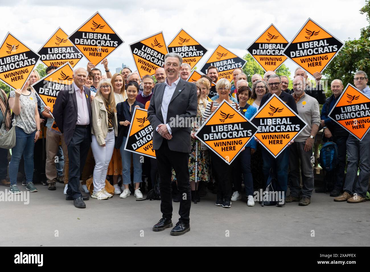 London, UK. Saturday June 8th, 2024. Liberal Democrat candidate for ...