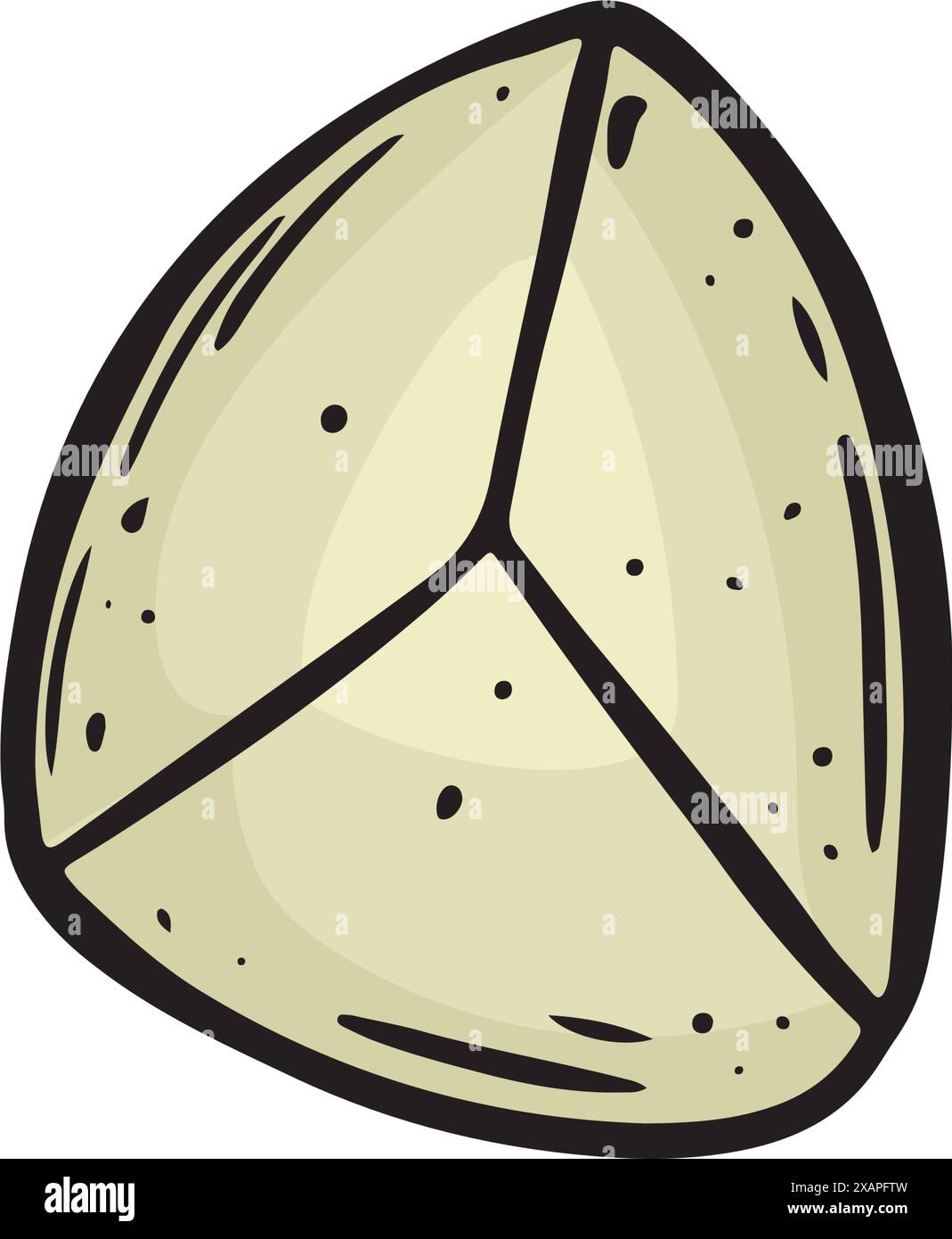 Brown potato slice vector line drawn illustration Stock Vector Image ...