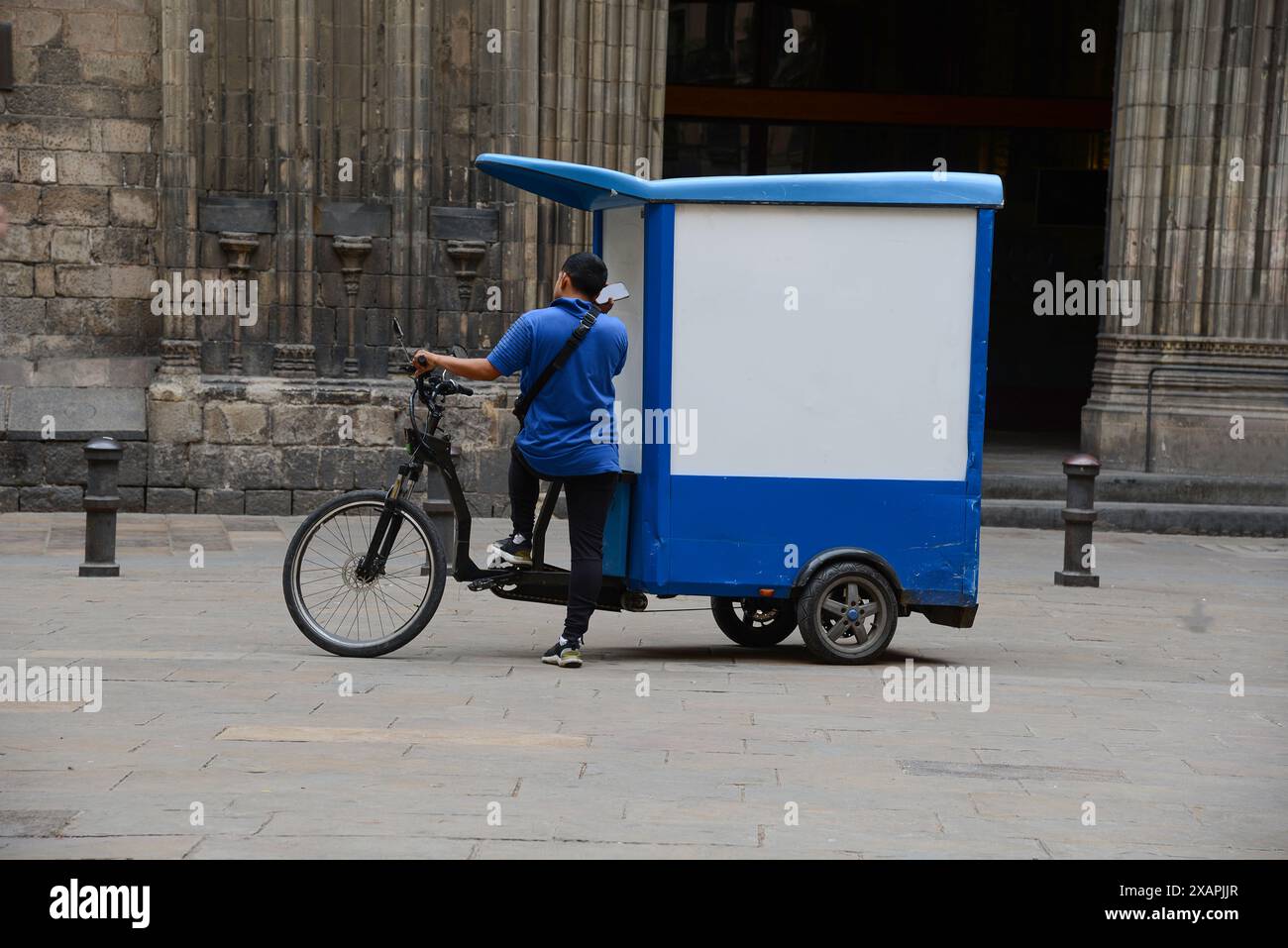 Delivery Cargo Tricycles. Mobile Vending Carts Stock Photo - Alamy