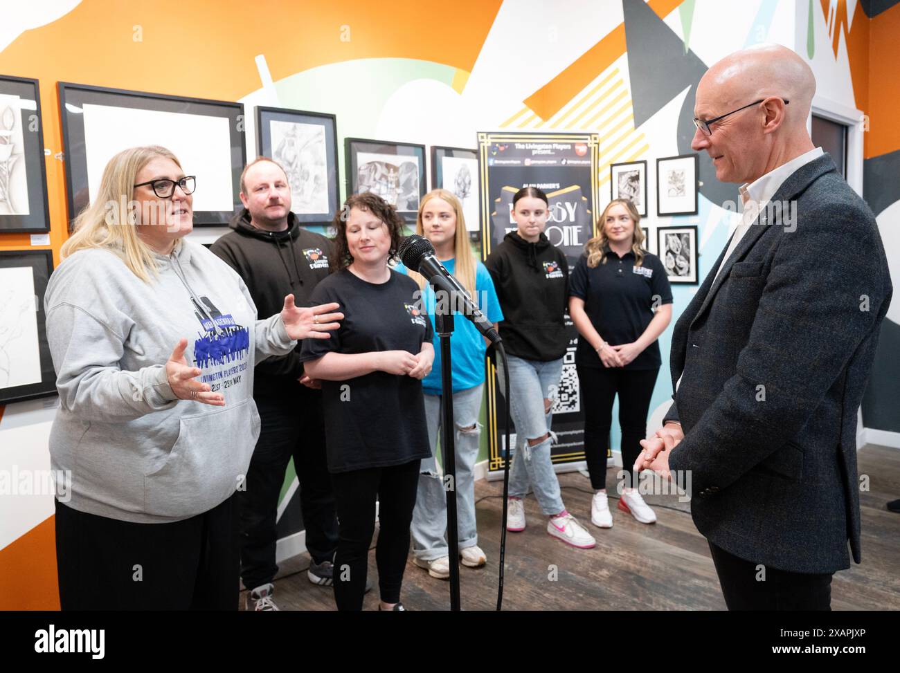 First Minister John Swinney during a visit to the Reconnect Howden Park ...