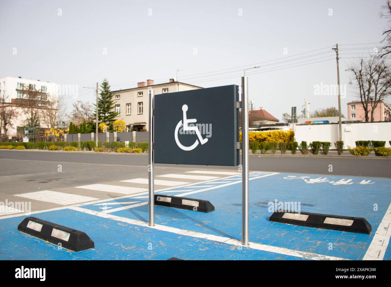Parking space in the parking lot for the disabled Stock Photo - Alamy