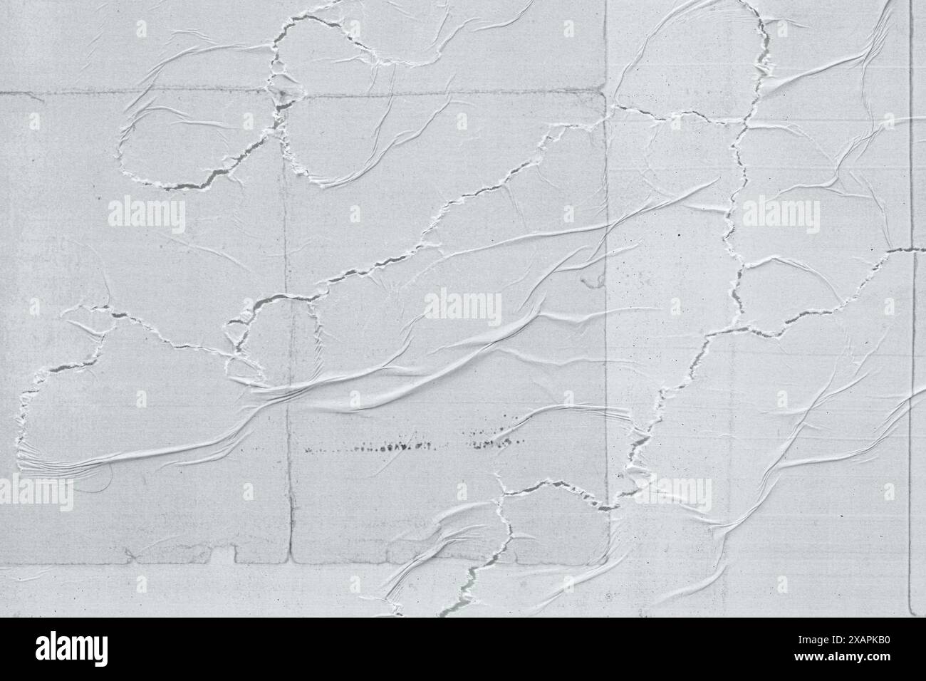 Wrinkled White Copier Paper Texture on a Poster Stock Photo - Alamy