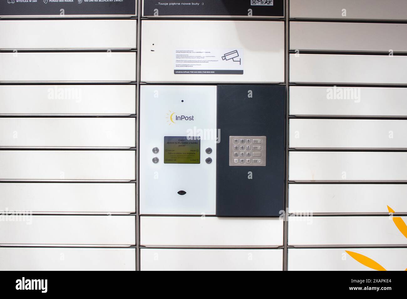 Poznan, Poland - 04.14.2024: InPost automated postal machine Stock ...