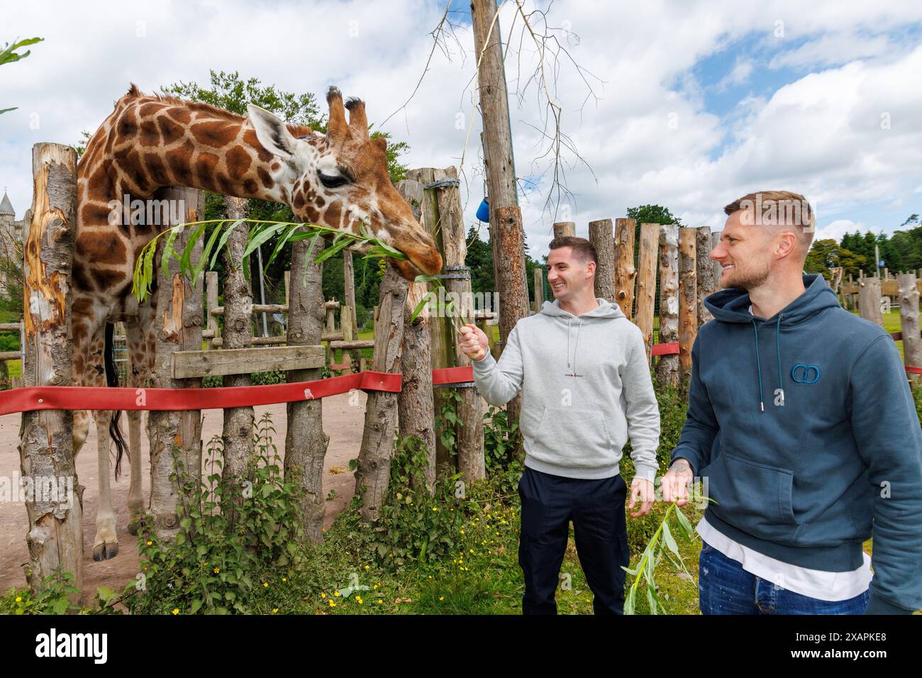 Kenny McLean, left, and Liam Cooper during a visit to the Blair ...