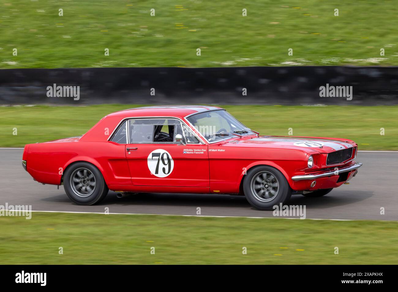 The Bobby Verdon-Roe / Marino Franchitti 1965 Ford Mustang during the ...