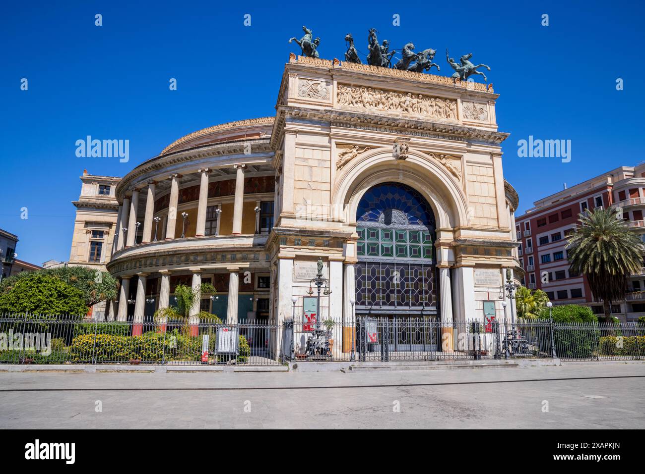 The Theatre Politeama Garibaldi in Palermo, Sicily Stock Photo - Alamy