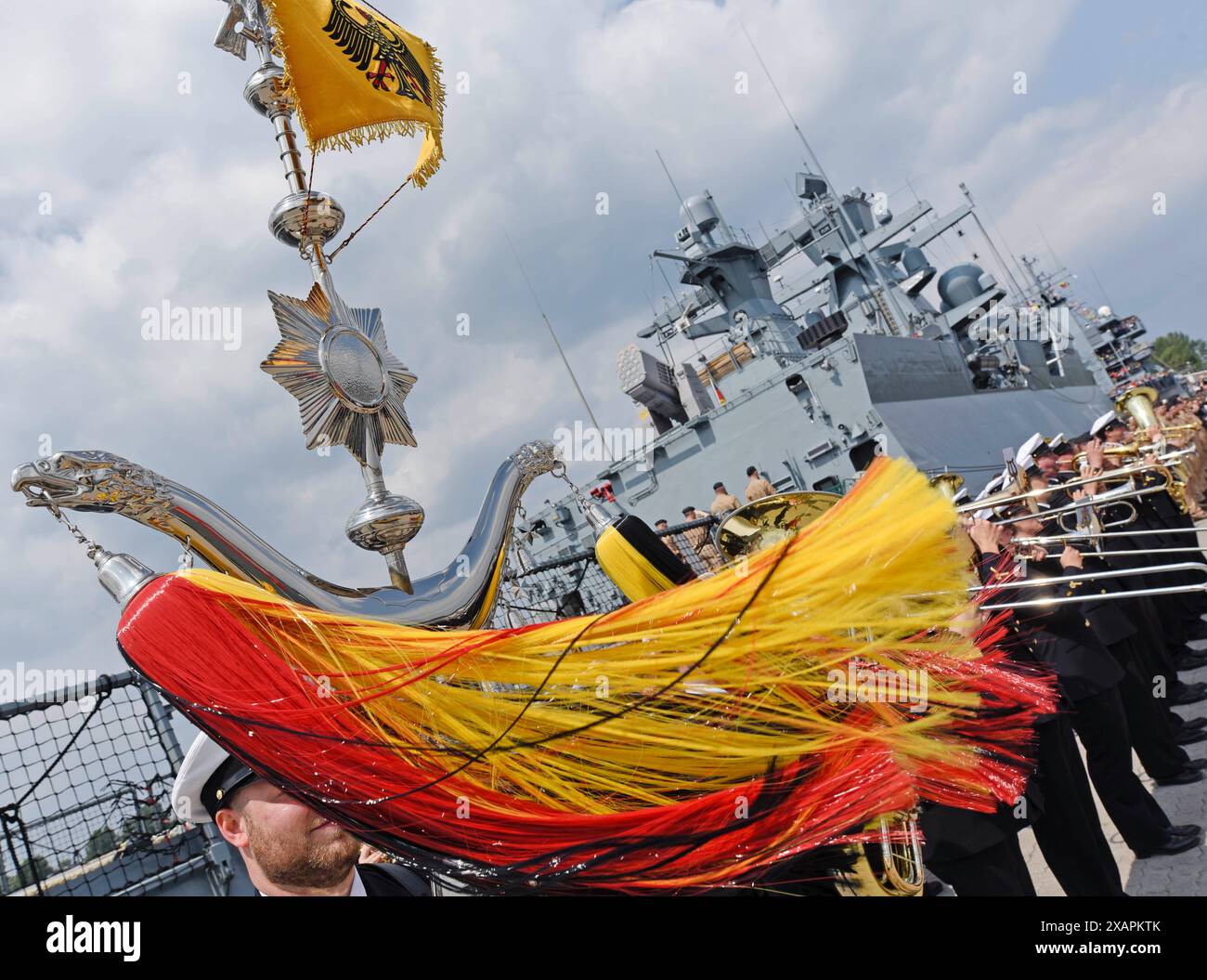 08 June 2024, Mecklenburg-Western Pomerania, Rostock: The corvette ...