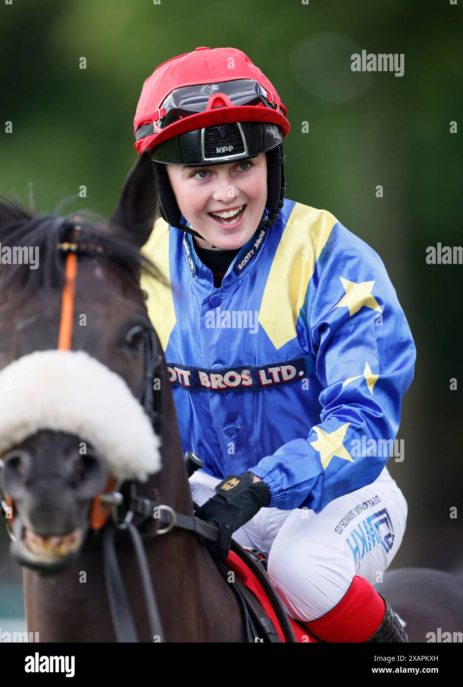 Jockey Mia Nicholls on Betfred John O'Gaunt Stakes Day at Haydock Park ...