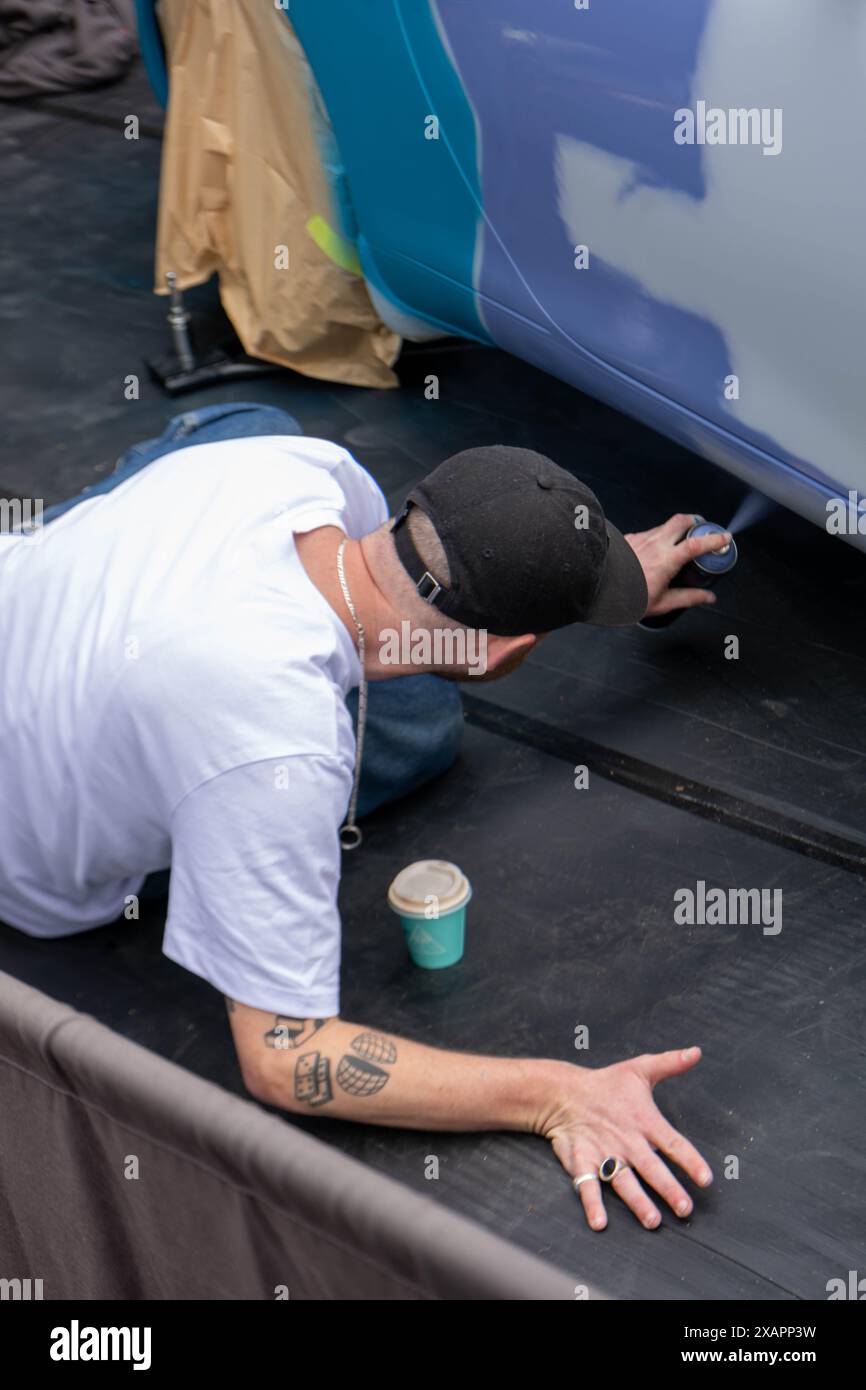 Shenfield Essex 8th Jun 2024 Renowned modern artist "Mr. Penfold" Tim ...