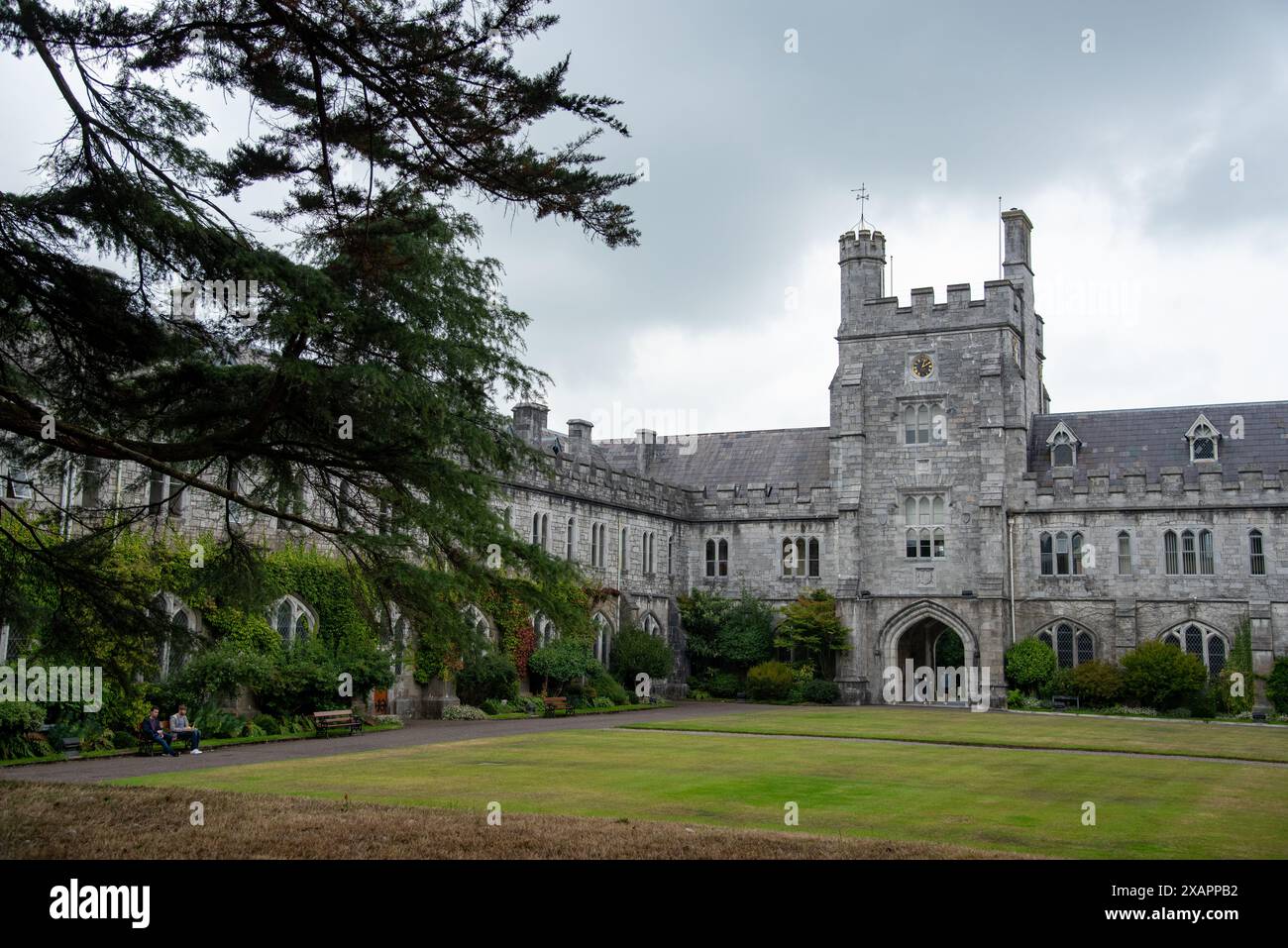 University college Cork education main building and gardens. Ireland ...