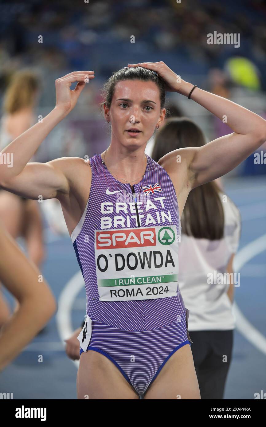 Jade O'Dowda of Great Britain competing in the heptathlon 200m at the ...