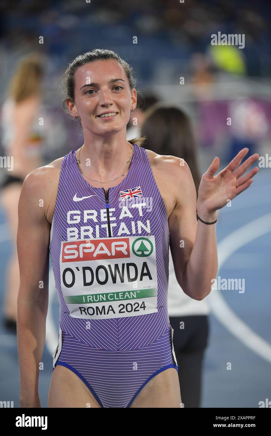 Jade O'Dowda of Great Britain competing in the heptathlon 200m at the ...