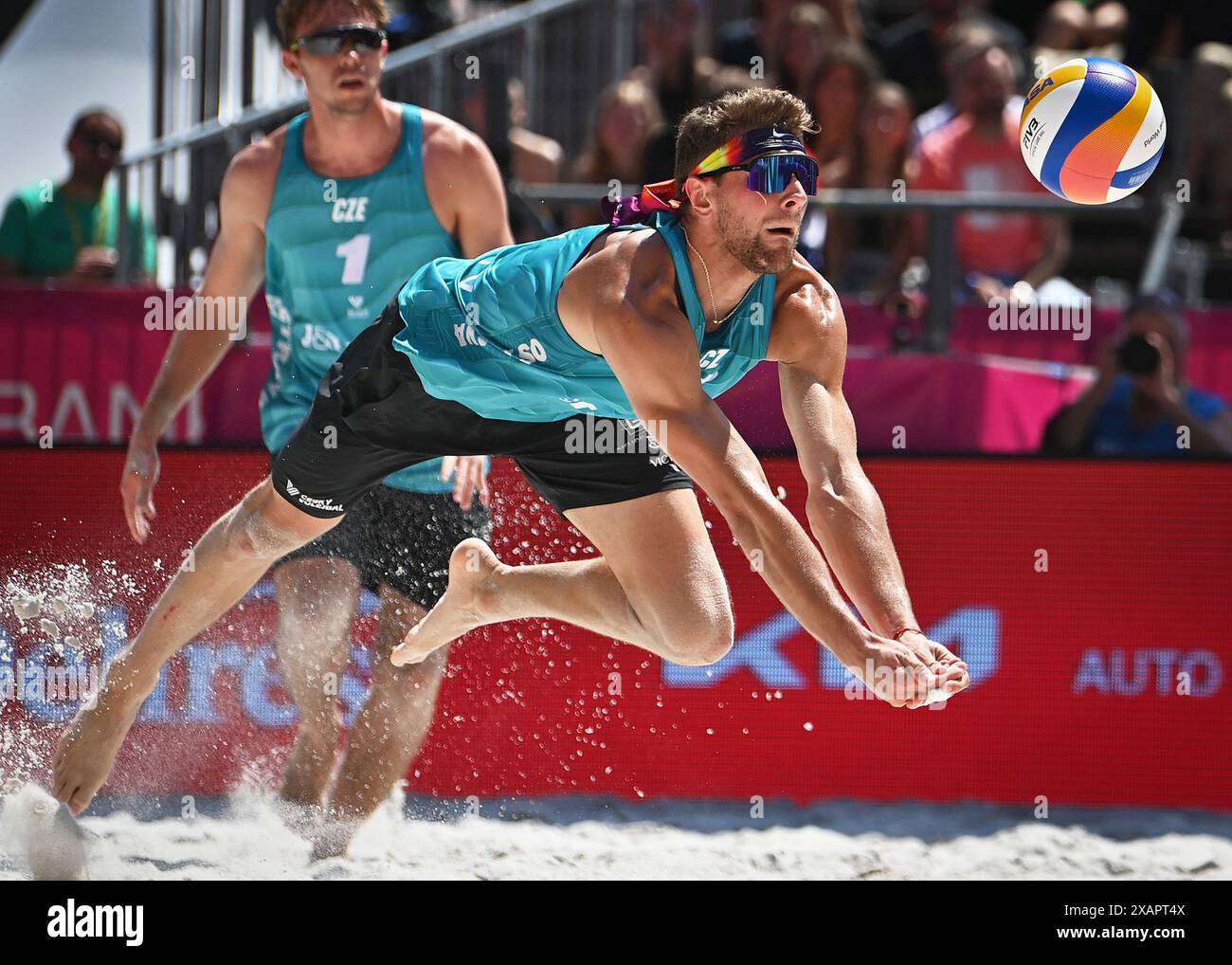 Netherlands, Ostrava. 8th June, 2024. From left Czech Jakub Sepka, Jiri ...