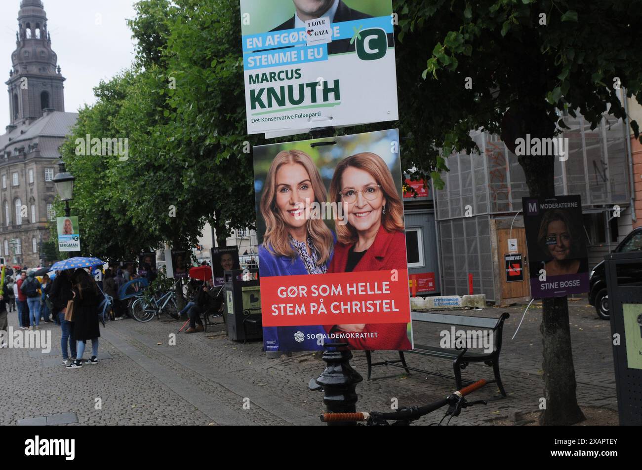 Copenhagen/ Denmark/07 jUNE 2024/ eu elections voting card & Various ...