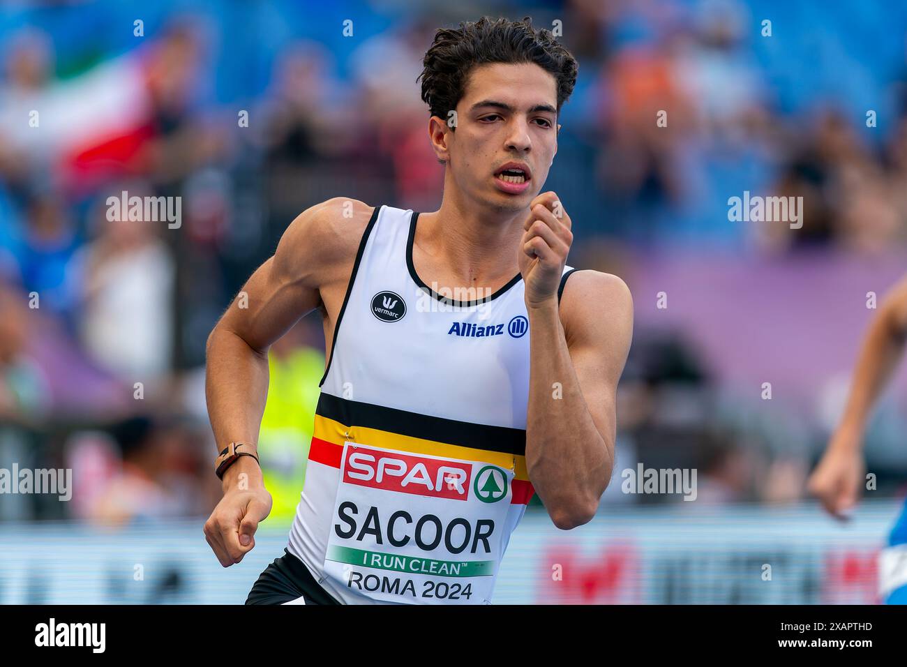 ROME, ITALY - JUNE 8: Jonathan Sacoor of Belgium competing in the 400m ...