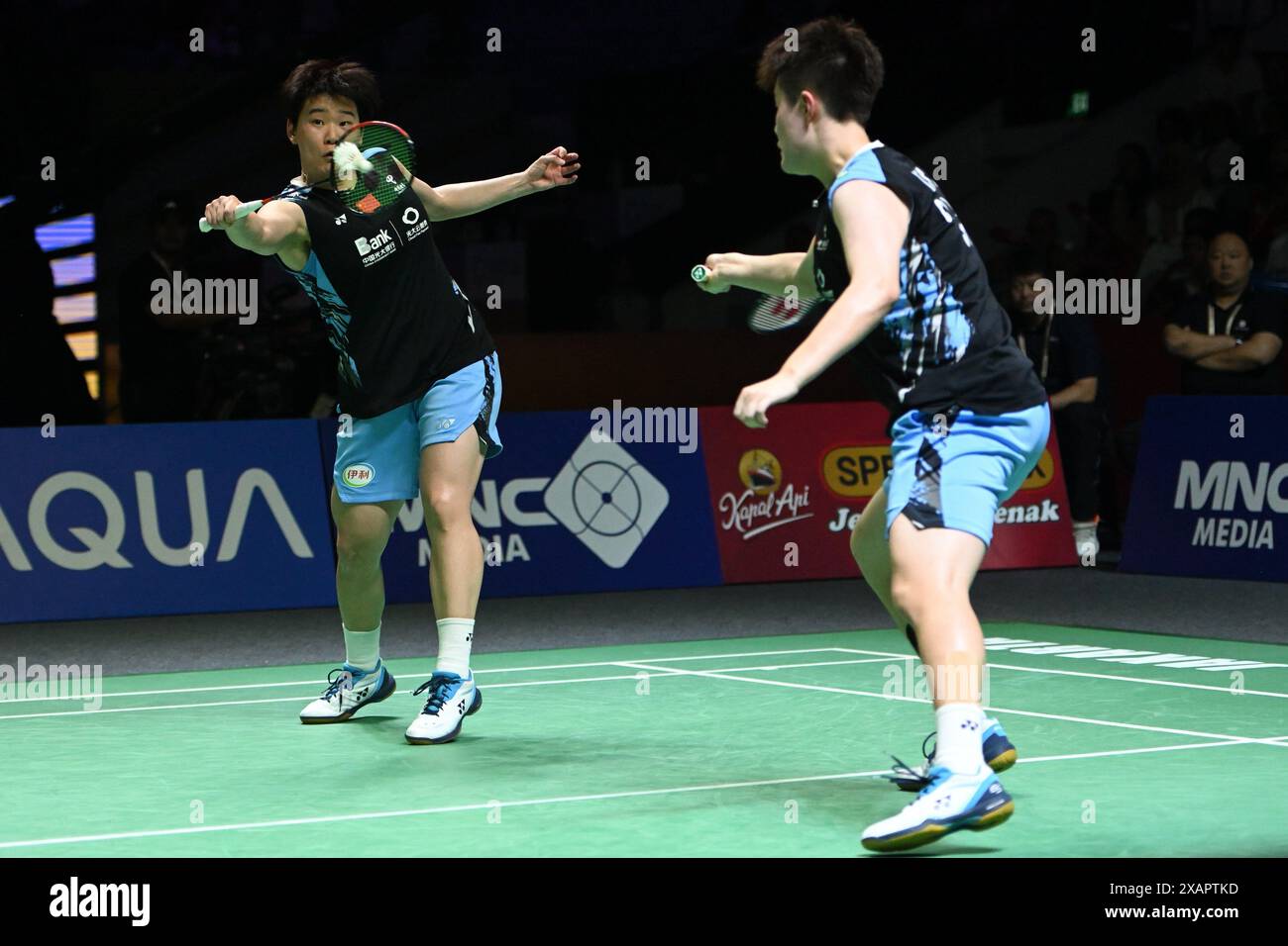 Jakarta, Indonesia. 8th June, 2024. Liu Shengshu/Tan Ning(L) compete ...