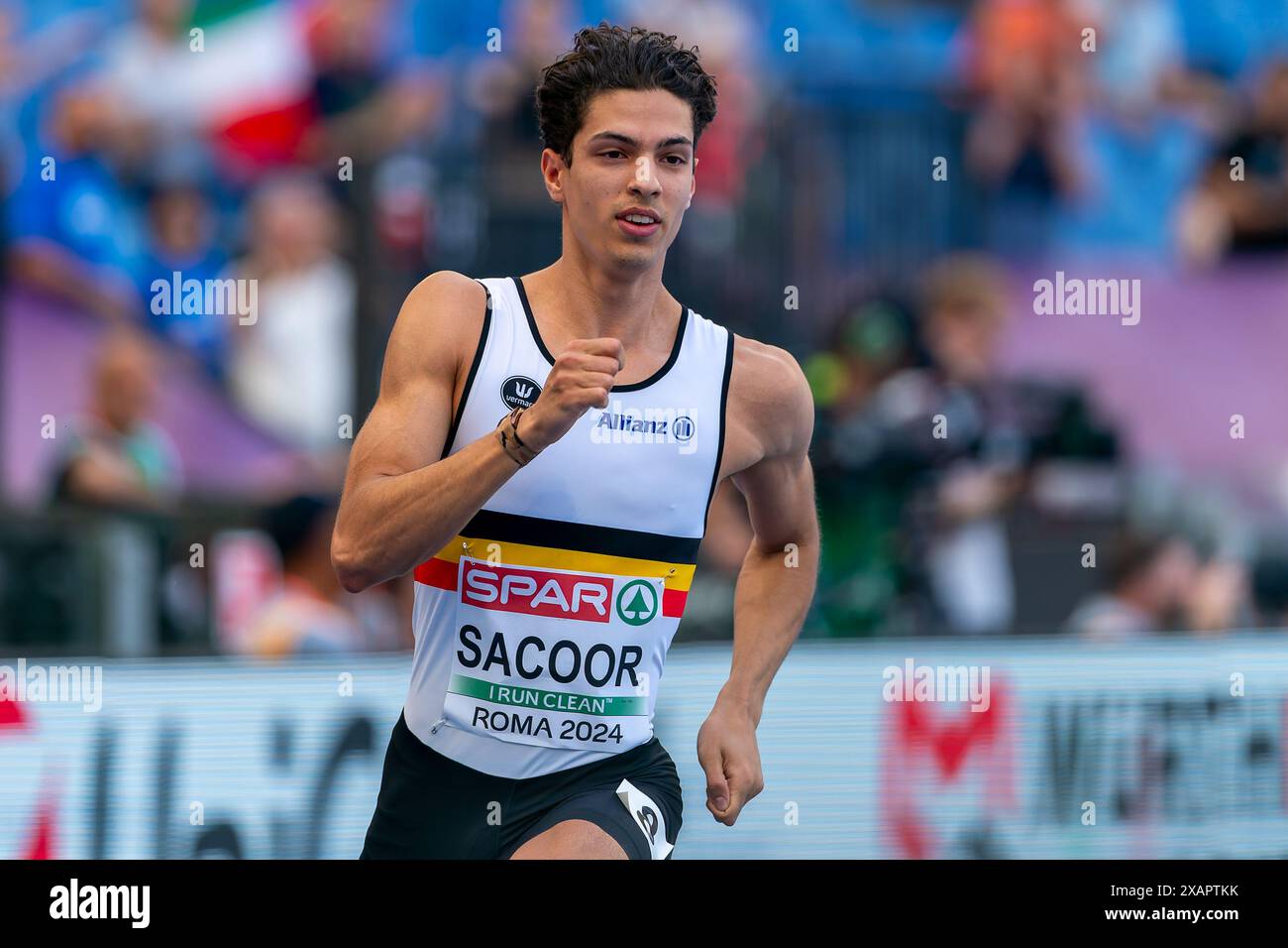 ROME, ITALY - JUNE 8: Jonathan Sacoor of Belgium competing in the 400m ...