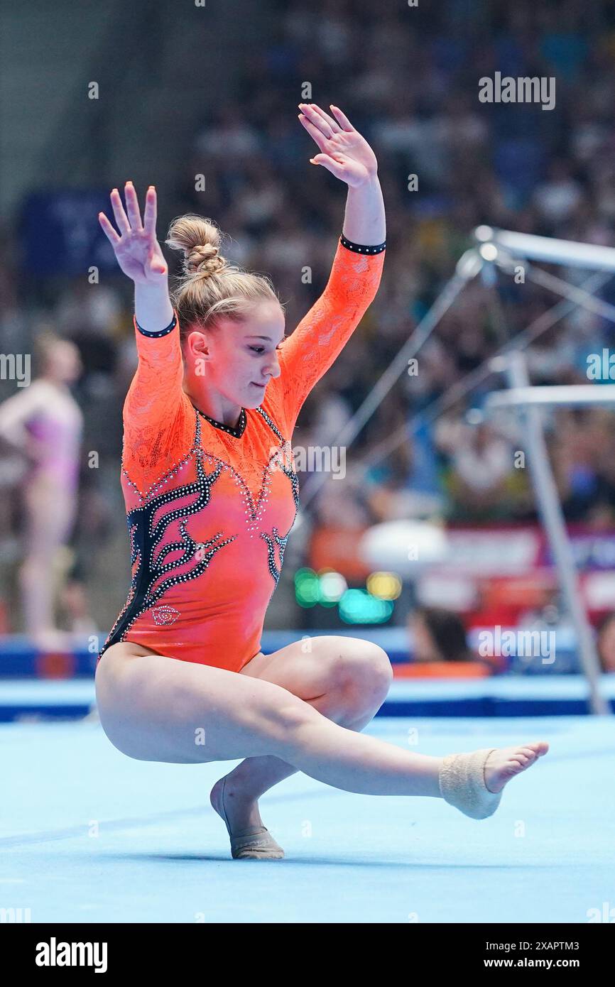 08 June 2024, Hesse, Frankfurt/Main: Gymnastics: German Championships ...