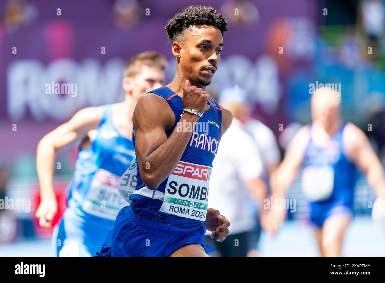 ROME, ITALY - JUNE 8: David Sombe of France competing in the 400m Men ...