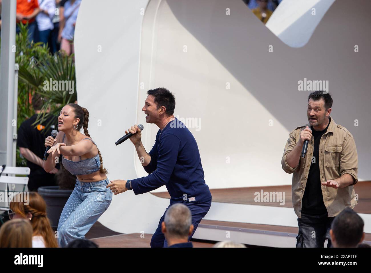 Mainz Joelina Drews, Lucas Cordalis und Achim Petry beim ZDF ...