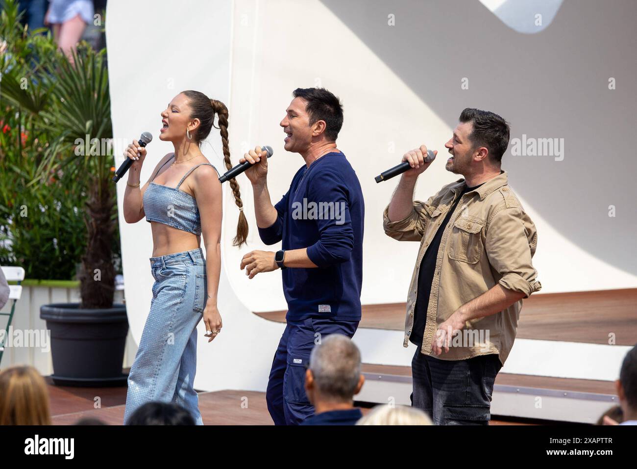 Mainz Joelina Drews, Lucas Cordalis und Achim Petry beim ZDF ...