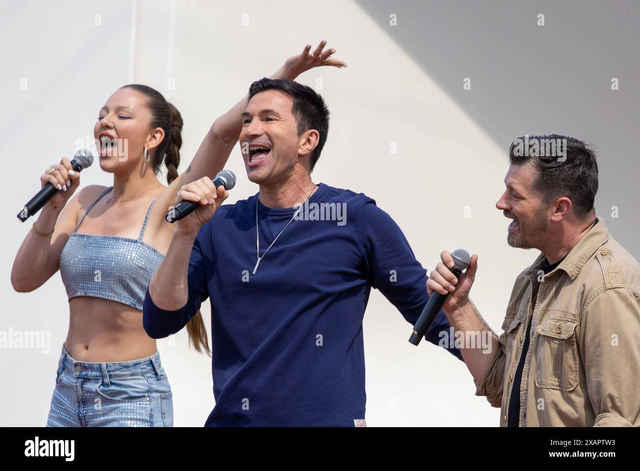 Mainz Joelina Drews, Lucas Cordalis und Achim Petry beim ZDF ...